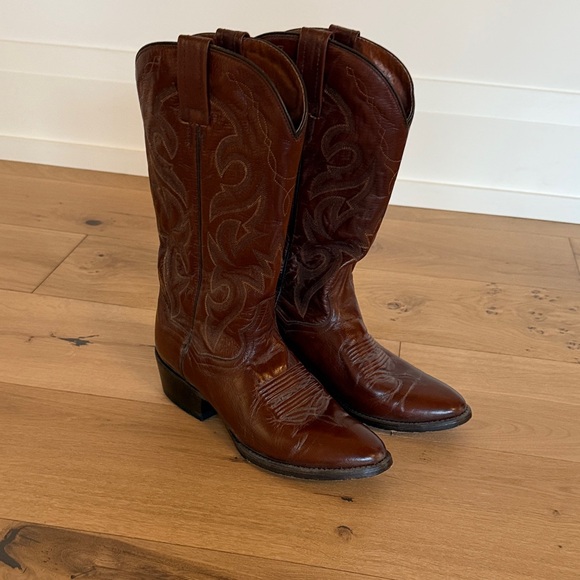 Dan Post | Shoes | Dan Post Rich Brown Leather Heeled Boots | Poshmark